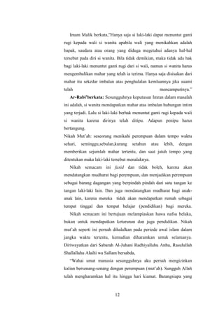 Masail Fiqhiyyah - Nikah Mut'ah dalam Pandangan Islam | PDF