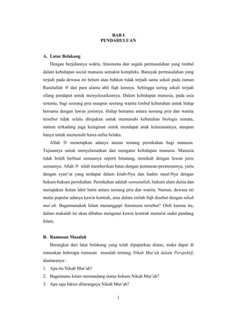 Masail Fiqhiyyah - Nikah Mut'ah dalam Pandangan Islam | PDF