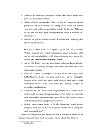 Masail Fiqhiyyah - Nikah Mut'ah dalam Pandangan Islam | PDF