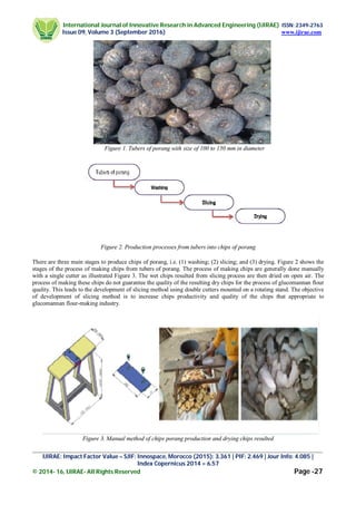 Production of Chips of Porang (Amorphophallus Oncophyllus) by Slicing ...