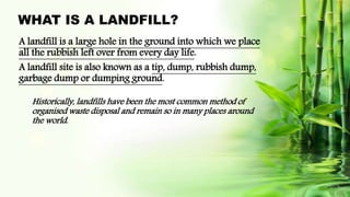 SUSTAINABILITY: LANDFILLS | PPTX