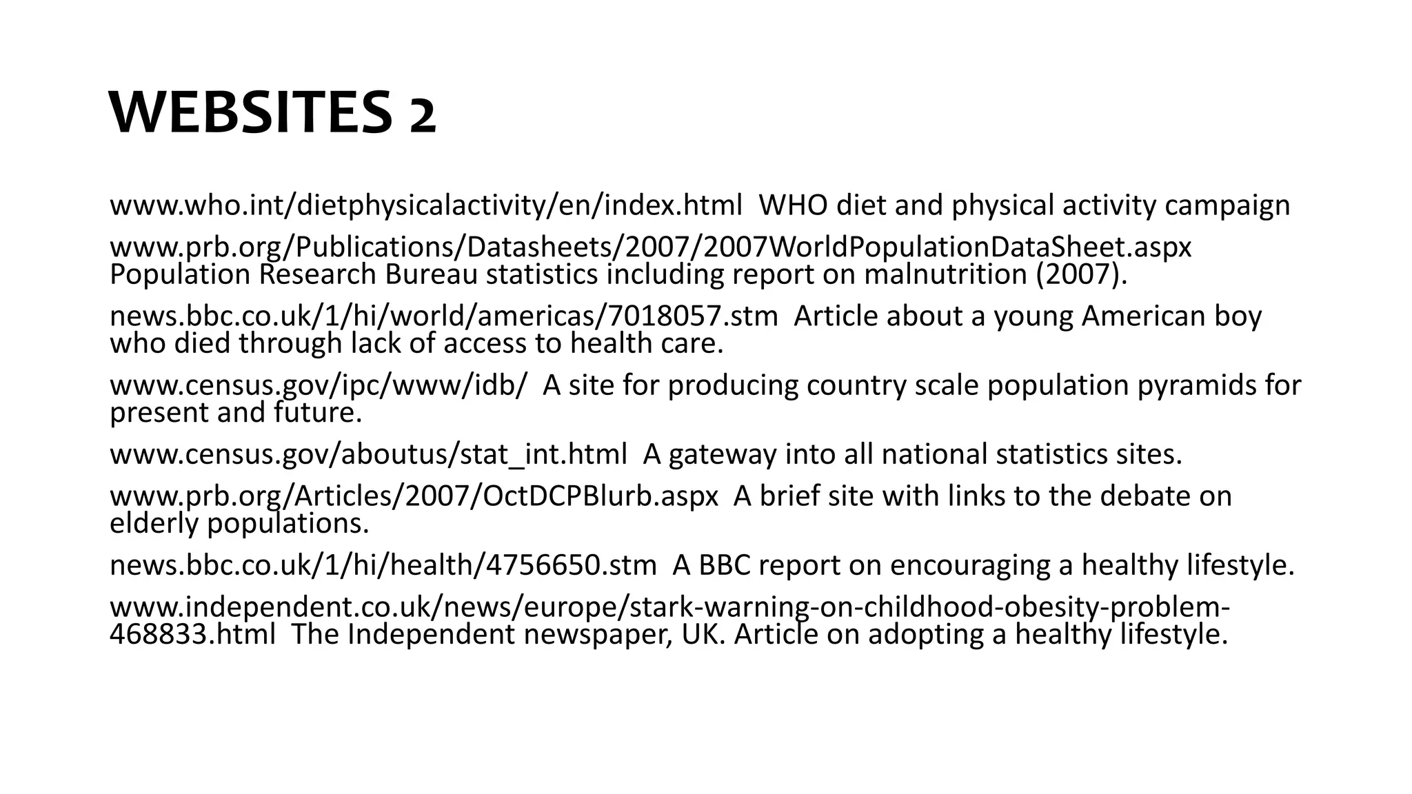 GLOBAL PERSPECTIVE CAMBRIDGE IGCSE: DISEASE AND HEALTH | PPTX