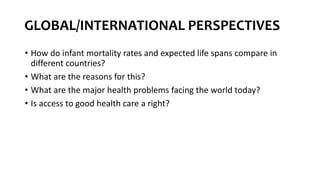 GLOBAL PERSPECTIVE CAMBRIDGE IGCSE: DISEASE AND HEALTH | PPTX