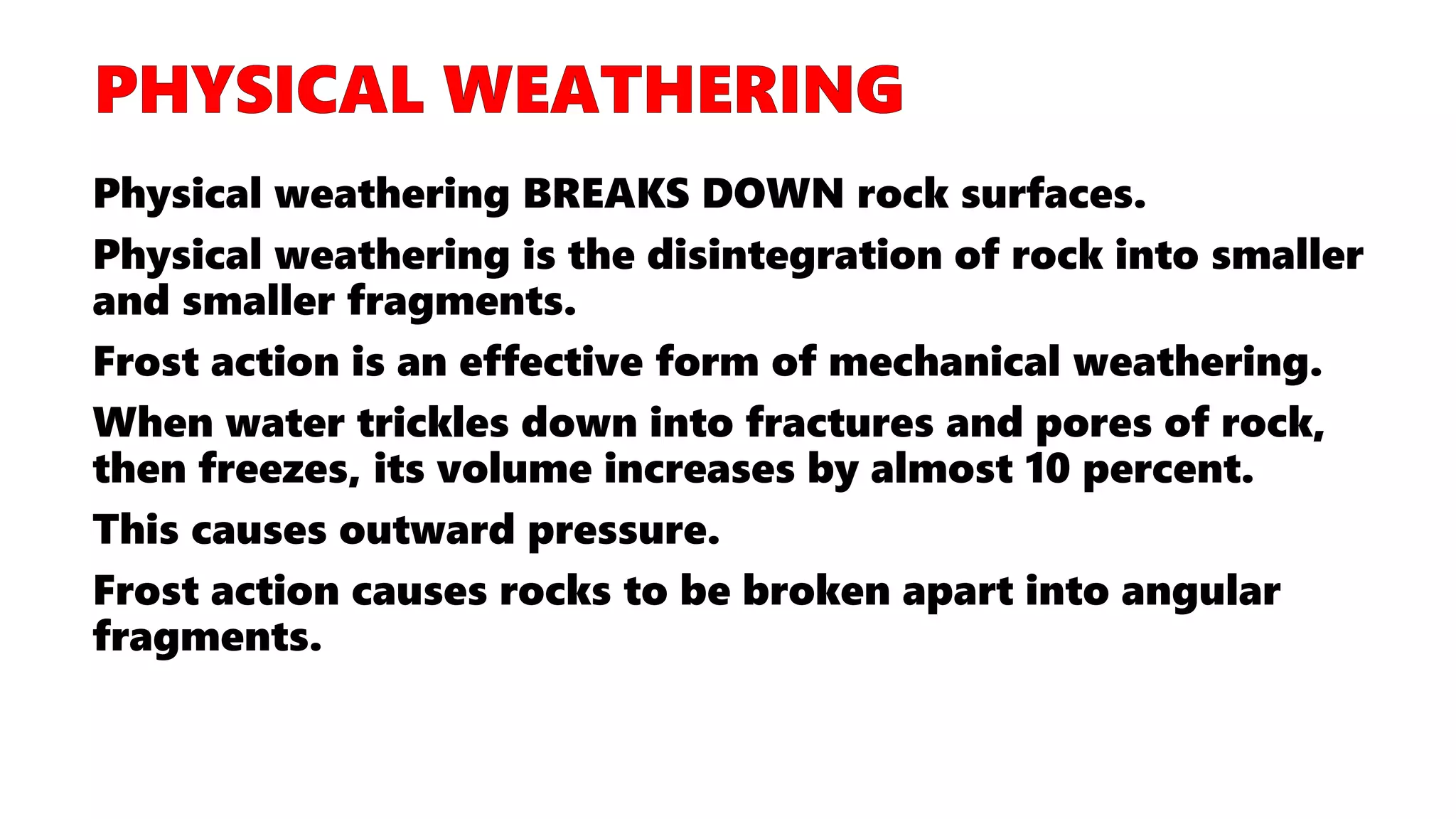 GEOGRAPHY YEAR 10: WEATHERING. | PPTX