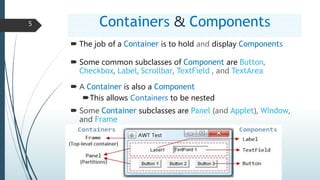 AWT Packages , Containers and Components | PPTX | Computing ...
