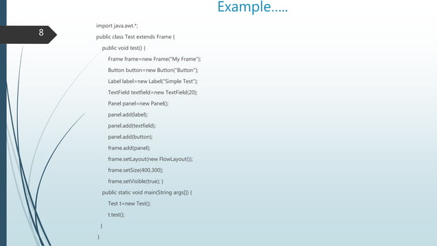 AWT Packages , Containers and Components | PPTX | Computing ...