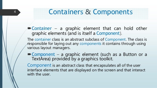 AWT Packages , Containers and Components