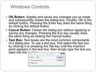 Working with Windows and Applications 2 | PPT
