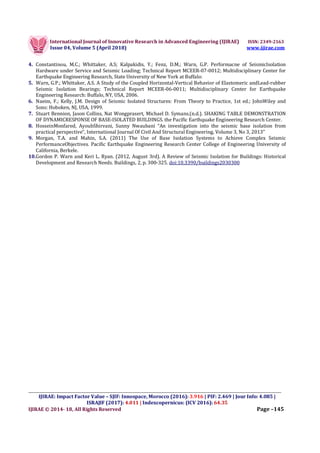 DESIGN AND DEVELOPMENT OF A SEISMIC ISOLATED BUILDING FOR EVALUATION ...