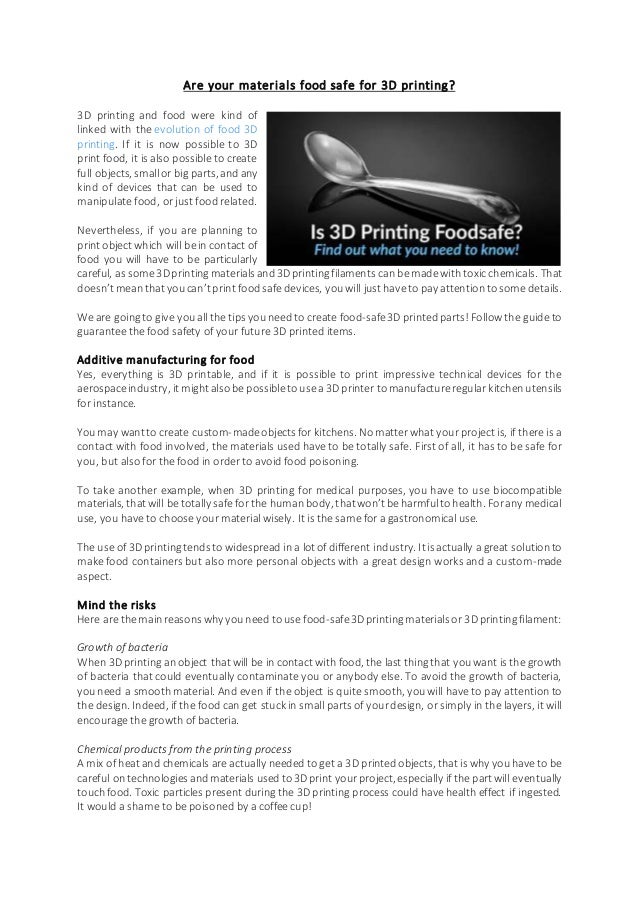 Food Safe 3D Printing food-safe-3d-printing