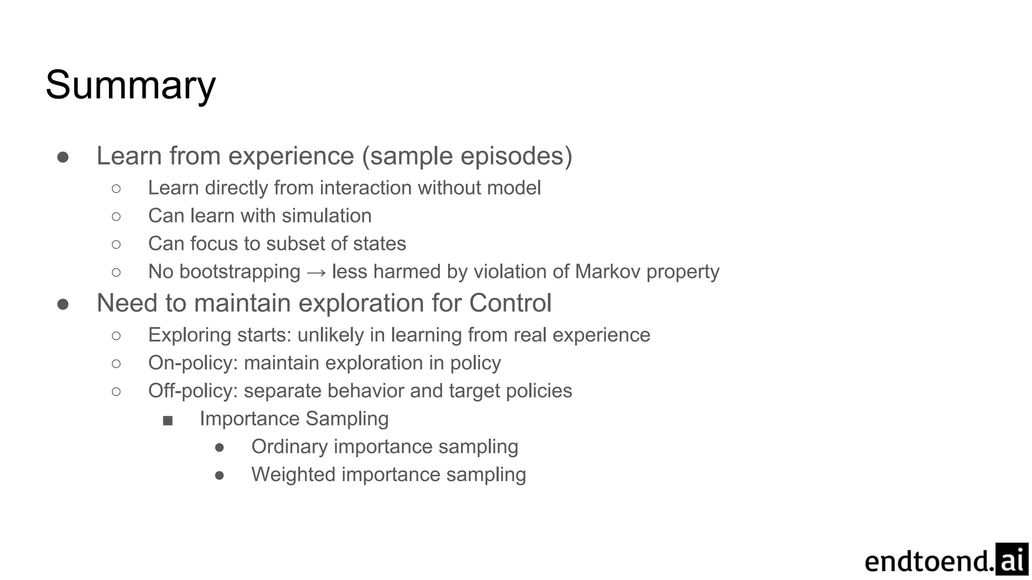 Reinforcement Learning 5 Monte Carlo Methods Ppt