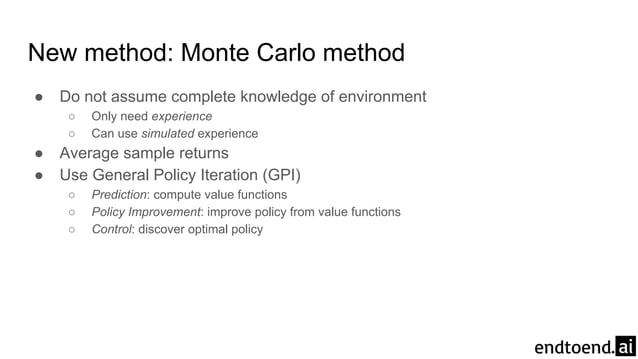 Reinforcement Learning 5. Monte Carlo Methods | PDF