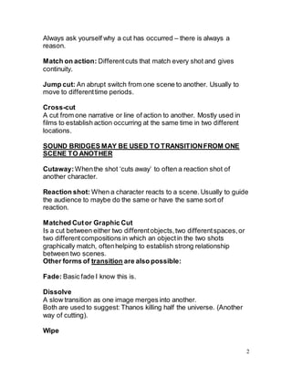 05. editing notes sheet | PDF