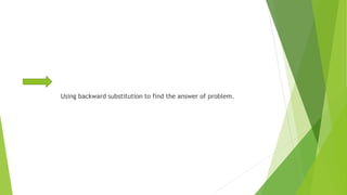 GUASS’S ELIMINATION METHOD AND EXAMPLE | PPT