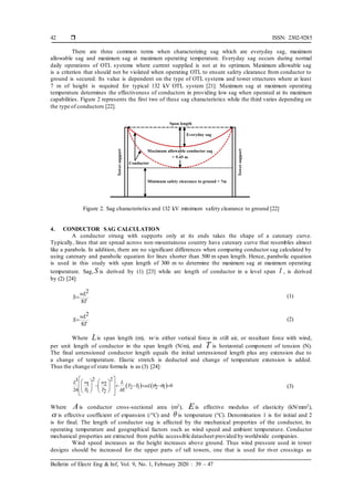 Conductor sag comparison for 132 kV overhead transmission line ...