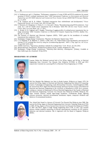 Conductor sag comparison for 132 kV overhead transmission line ...