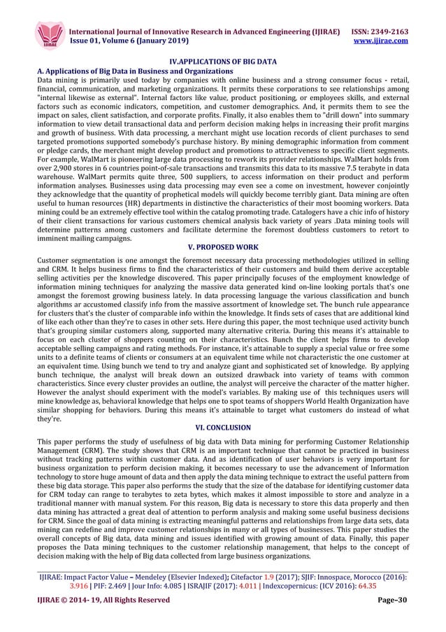 DATA MINING WITH CLUSTERING ON BIG DATA FOR SHOPPING MALL’S DATASET | PDF