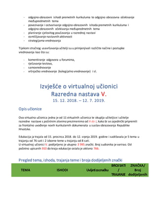 05. izvjesce o virtualnoj ucionici v. | PDF