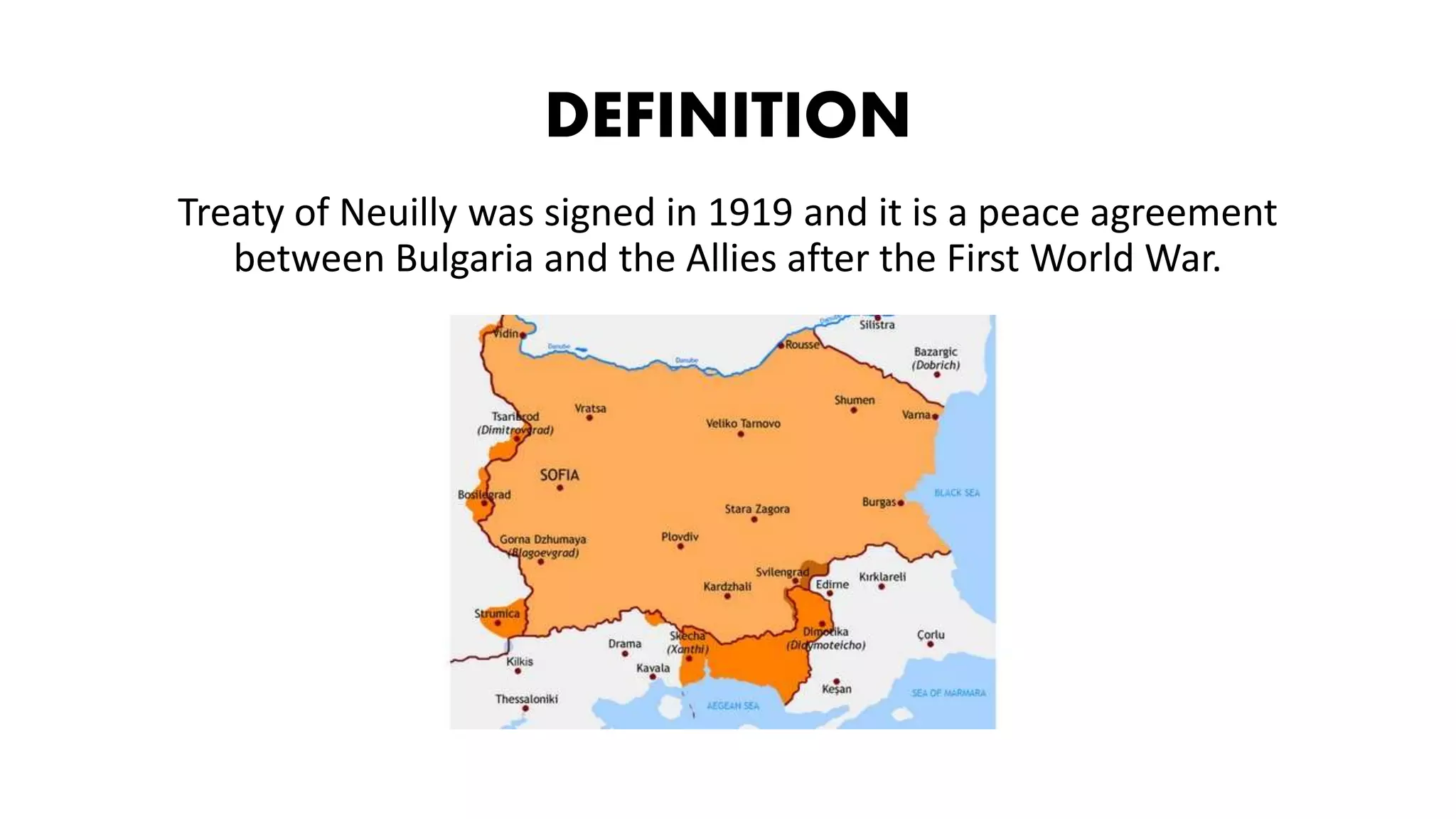 REVISION IGCSE CAMBRIDGE HISTORY: TREATY OF NEUILLY | PPTX