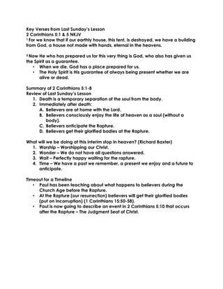 05-20-18, 2 Corinthians 5;9-10, Rewards in Heaven | PDF | Christianity ...