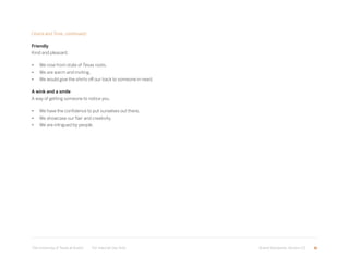 UT Austin Brand Book and Tool Kit that Dispaly | PDF
