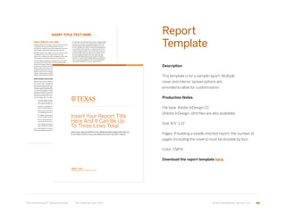 UT Austin Brand Book and Tool Kit that Dispaly | PDF