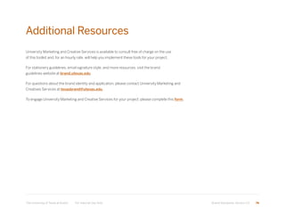 UT Austin Brand Book and Tool Kit that Dispaly | PDF