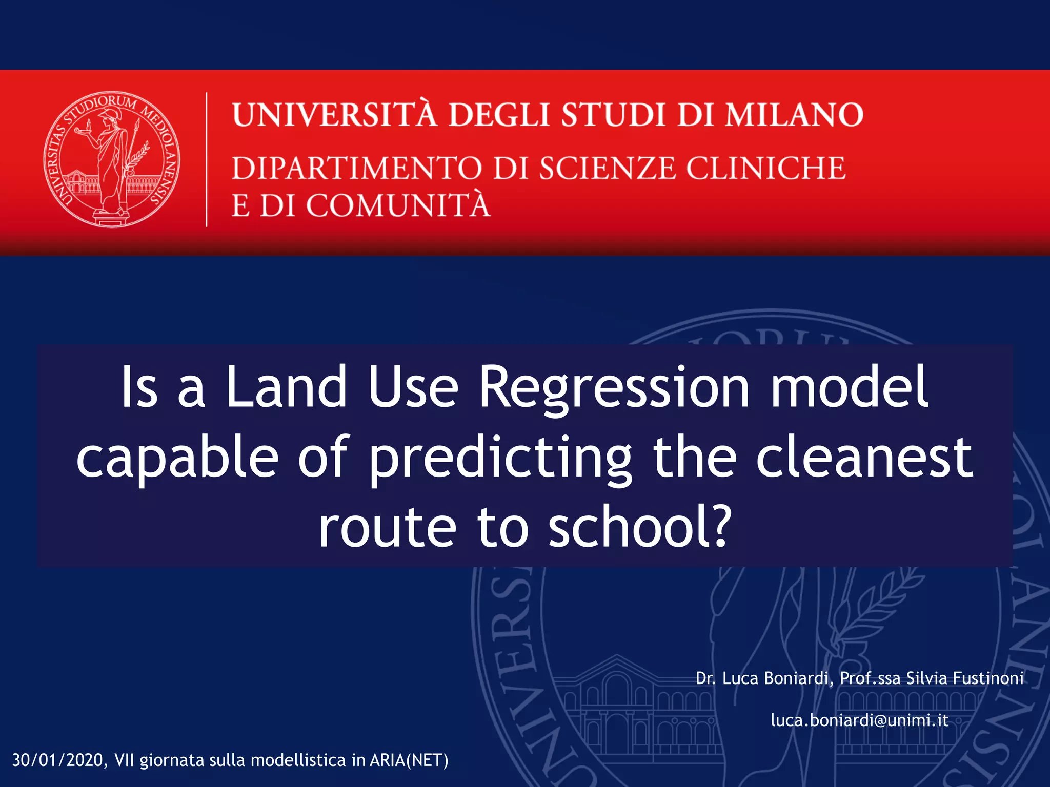 Is a Land Use Regression model capable of predicting the cleanest route ...