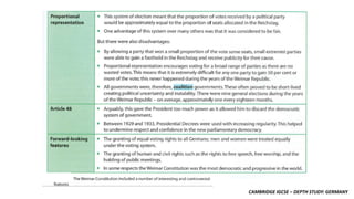 HISTORY IGCSE CONTENT - 20TH CENTURY OPTION - DEPTH STUDY GERMANY ...