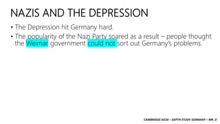 IGCSE REVISION - GERMANY: THE RISE OF THE NAZIS | PPTX | Elections ...