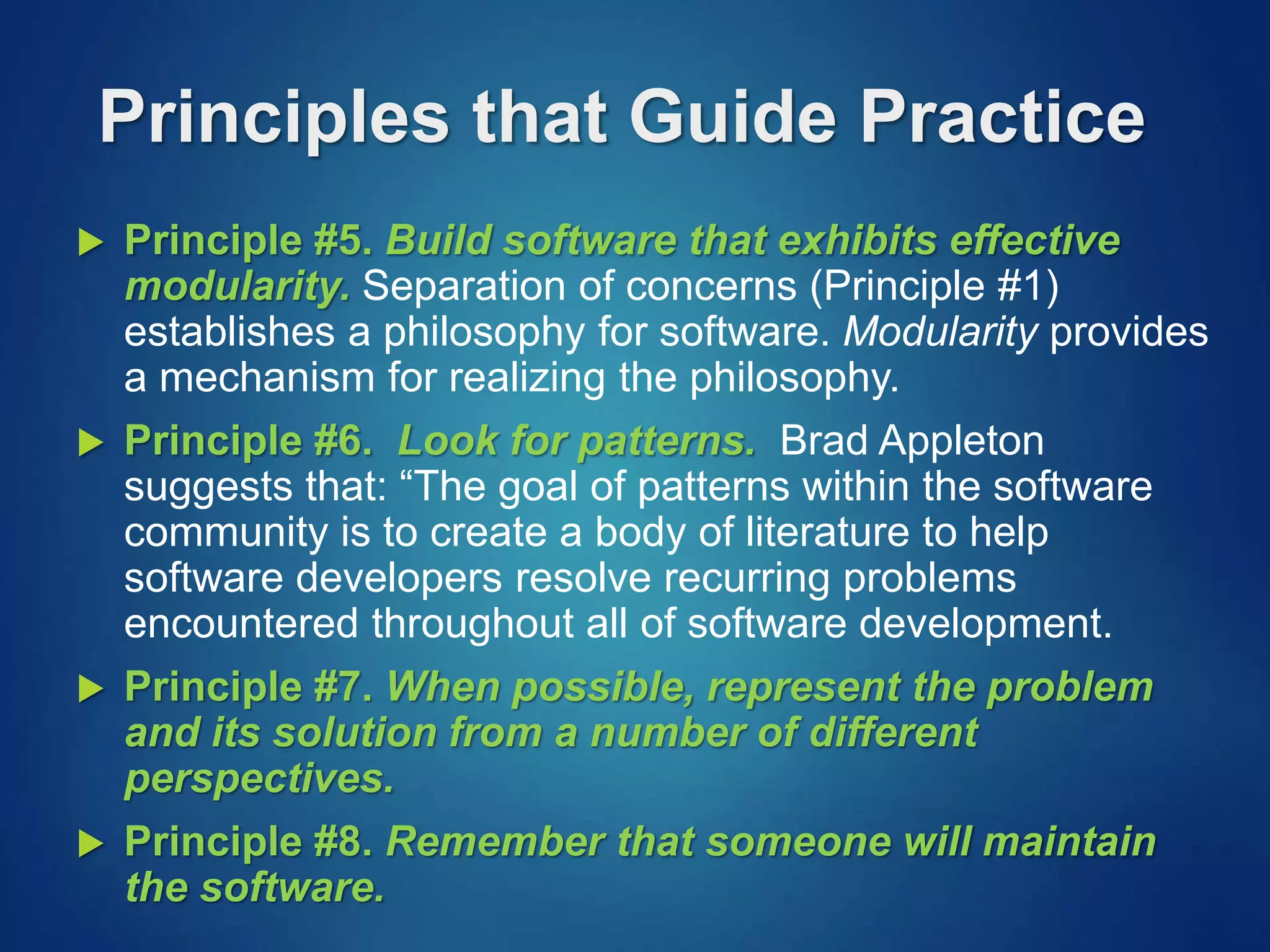 Principles That Guide Practice