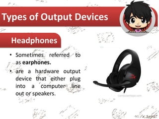 Input - Output Devices (Parts of Hardware) | PPT
