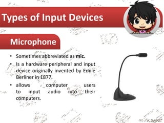 Input - Output Devices (Parts of Hardware) | PPT