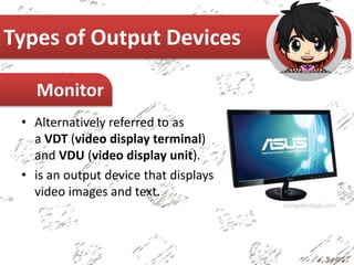 Input - Output Devices (Parts of Hardware) | PPT