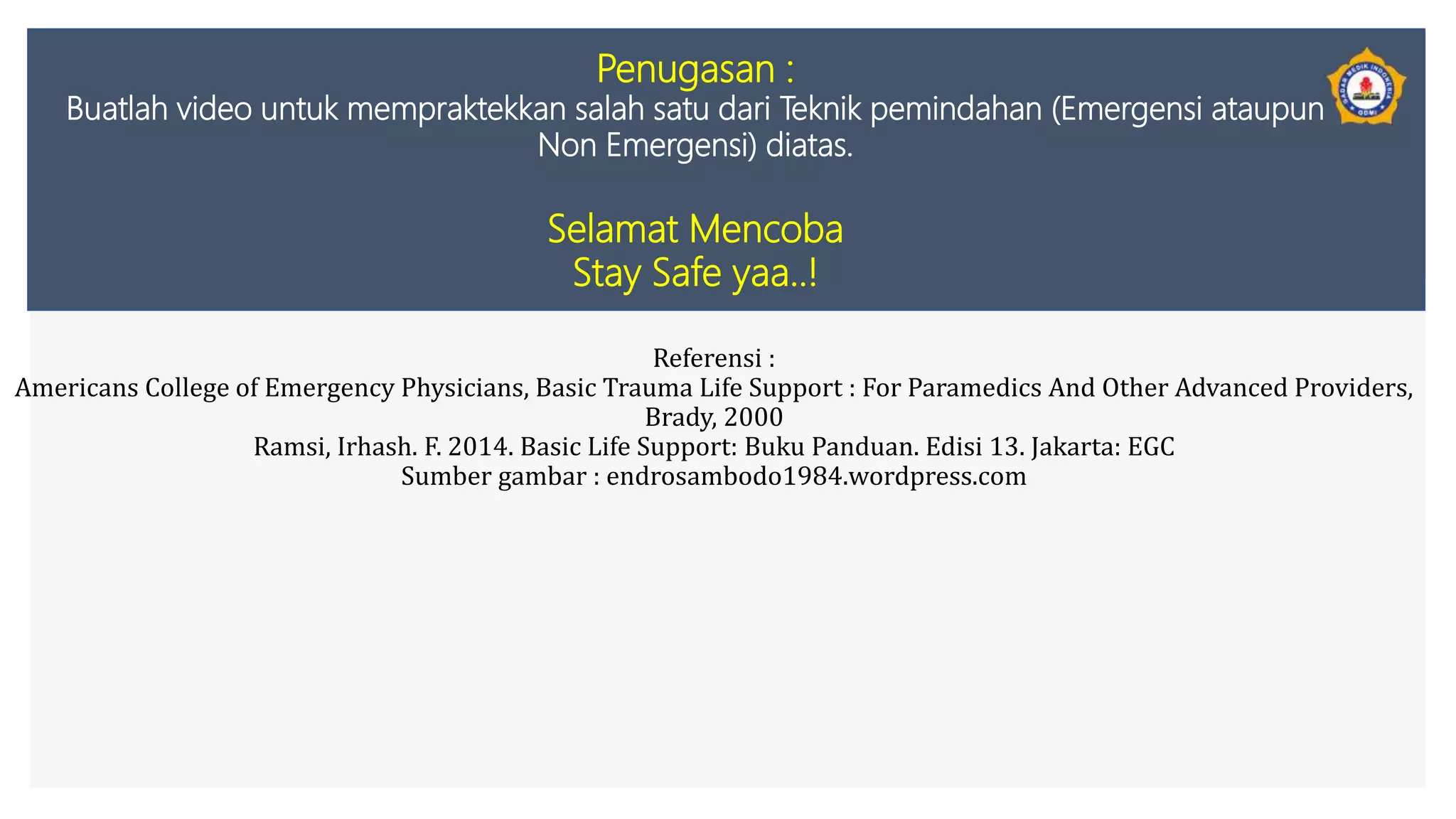 05. transportasi pasien gadar | PPTX