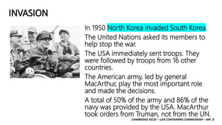 HISTORY IGCSE CONTENT - 20TH CENTURY OPTION - USA CONTAINING COMMUNISM ...