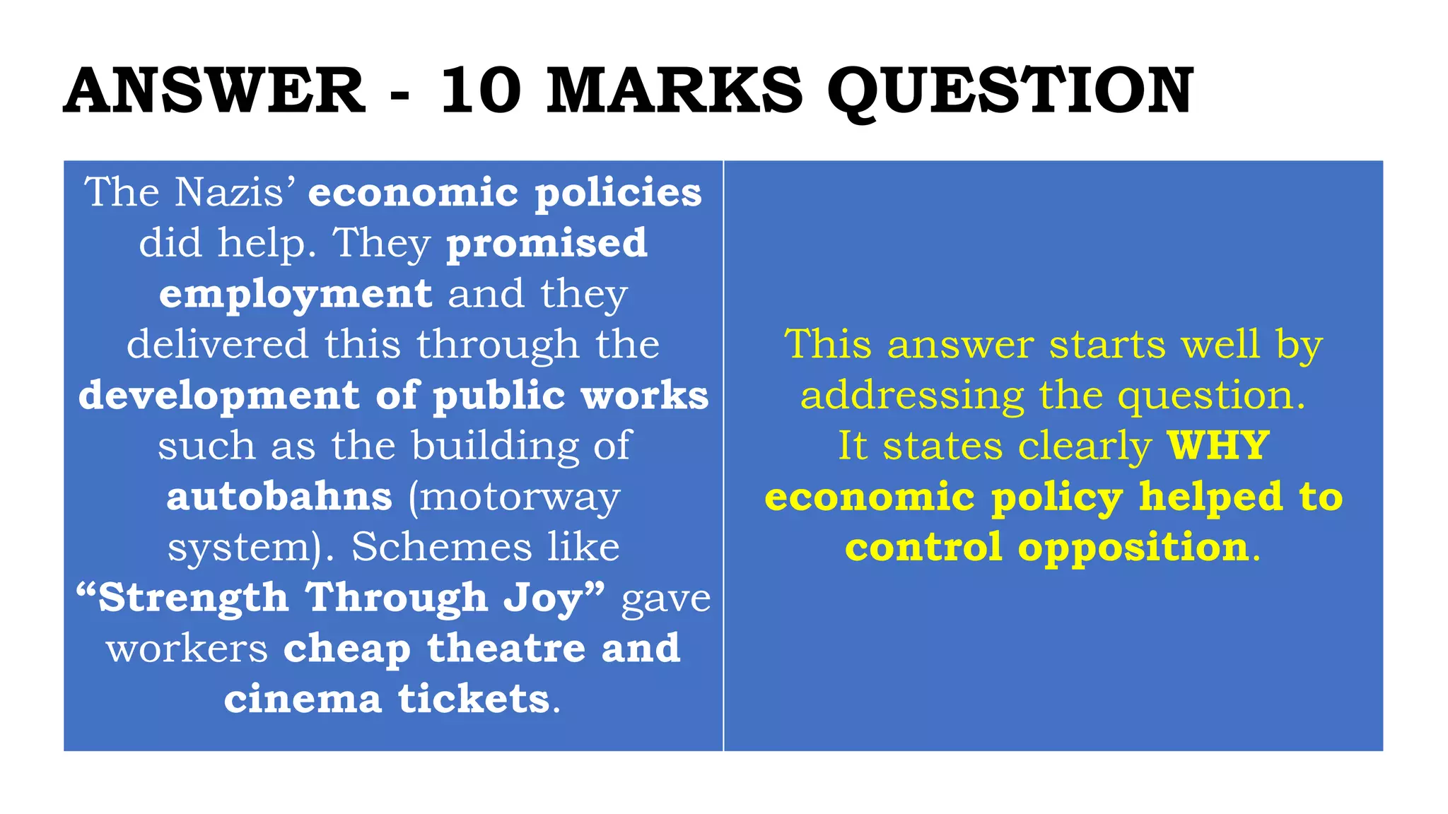 HISTORY IGCSE REVISION - MODEL PAPER 1 - DEPTH STUDY GERMANY | PPTX