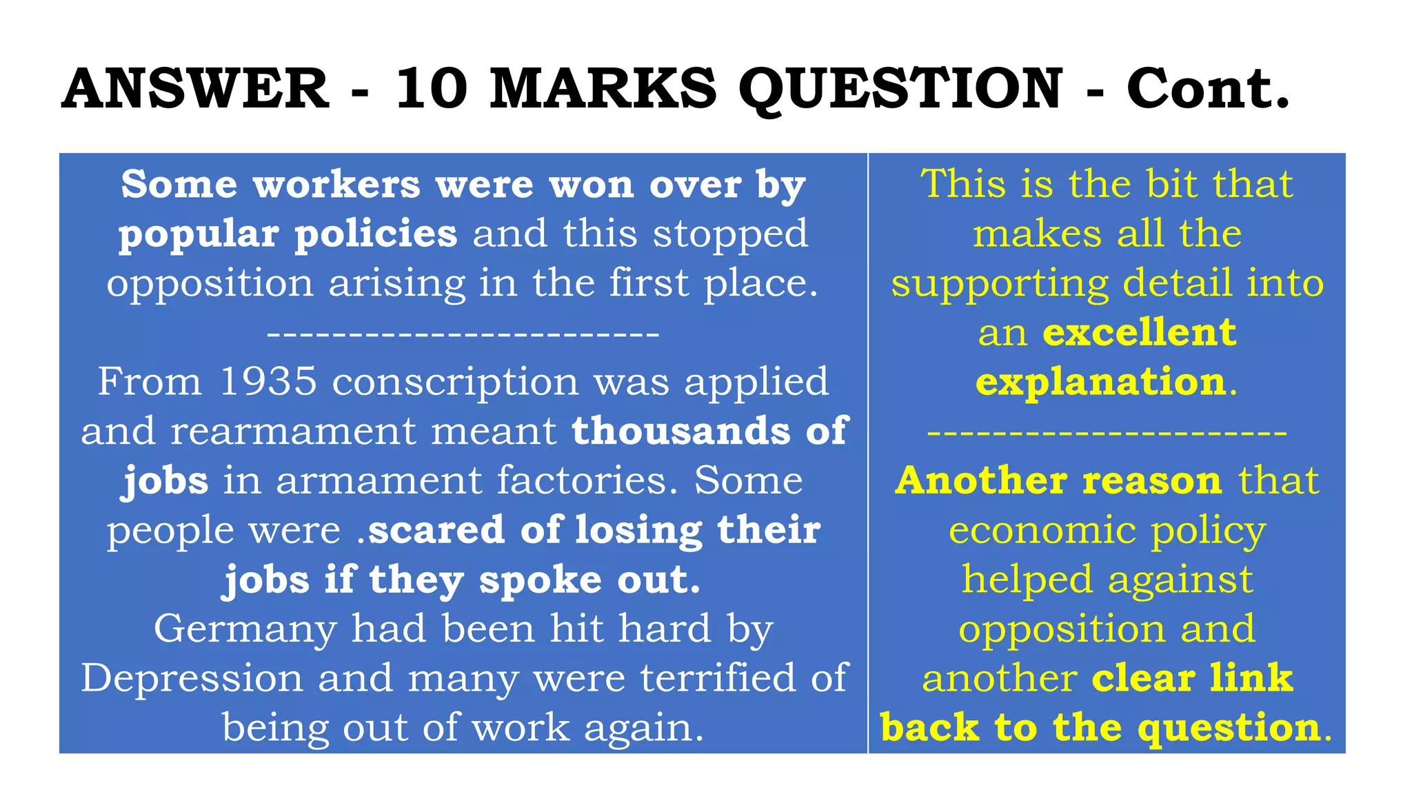 HISTORY IGCSE REVISION - MODEL PAPER 1 - DEPTH STUDY GERMANY | PPTX
