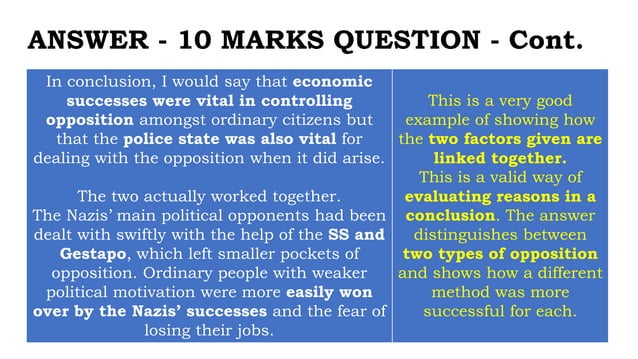 HISTORY IGCSE REVISION - MODEL PAPER 1 - DEPTH STUDY GERMANY | PPTX