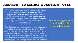 HISTORY IGCSE REVISION - MODEL PAPER 1 - DEPTH STUDY GERMANY | PPTX