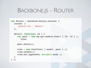 WordPress & Backbone.js