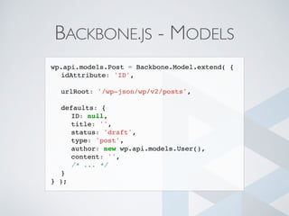 WordPress & Backbone.js