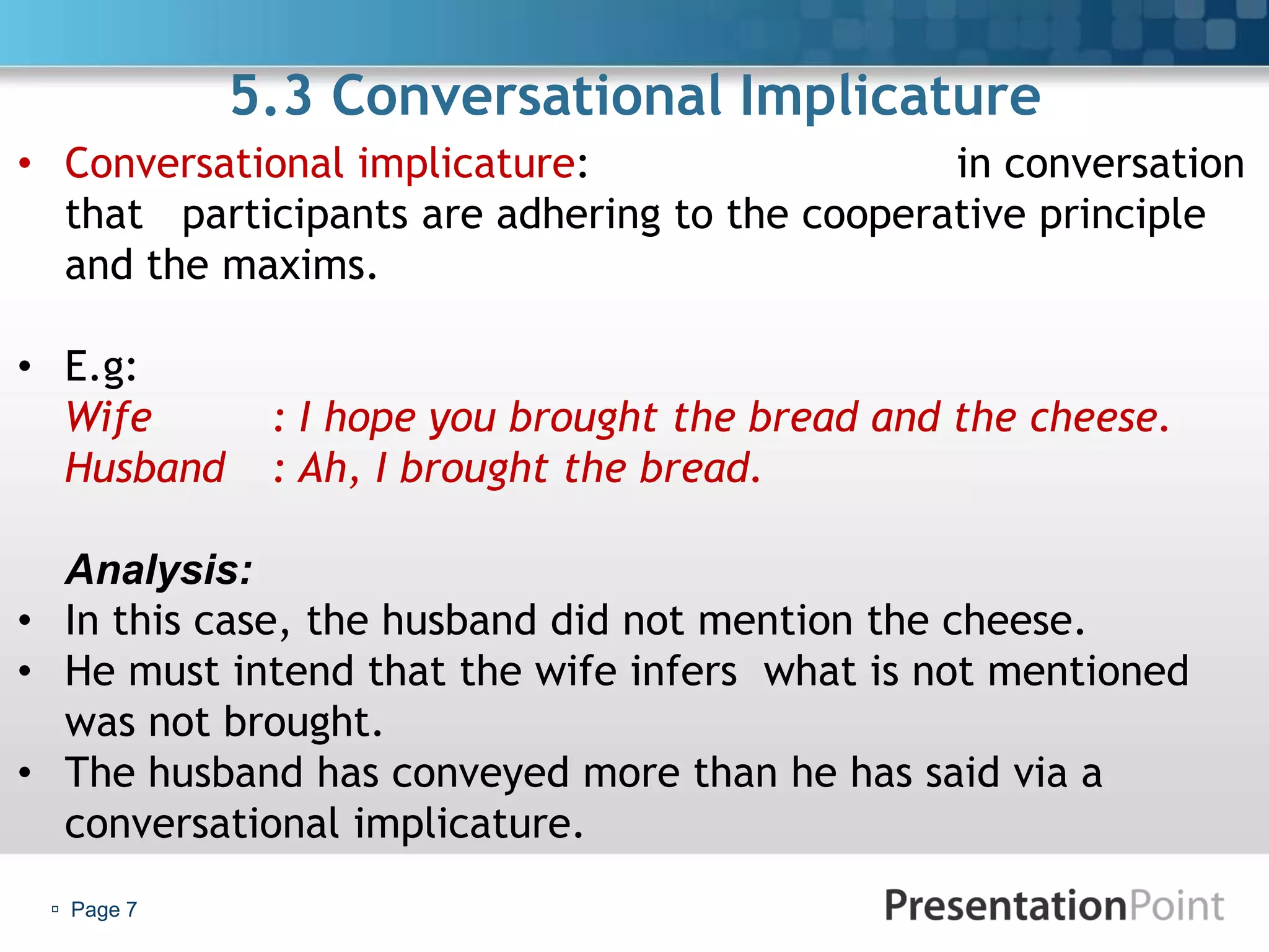 05 cooperation and implicature for students | PPTX