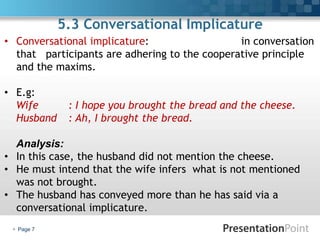 05 cooperation and implicature for students | PPTX