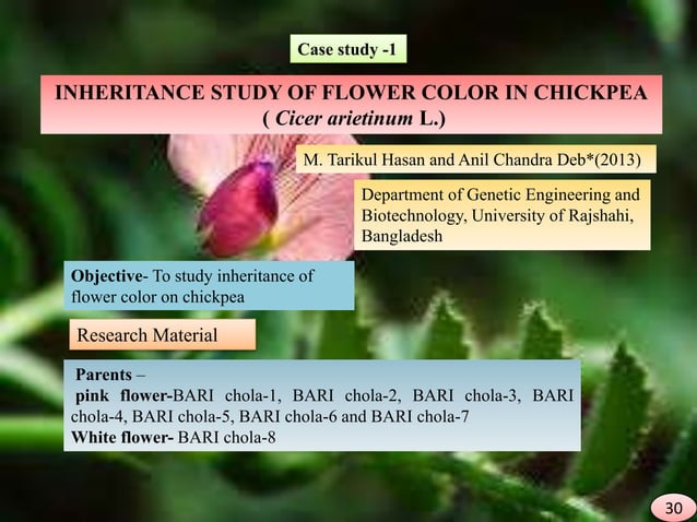 ROLE OF INHERITANCE IN CROP IMPROVEMENT | PPT
