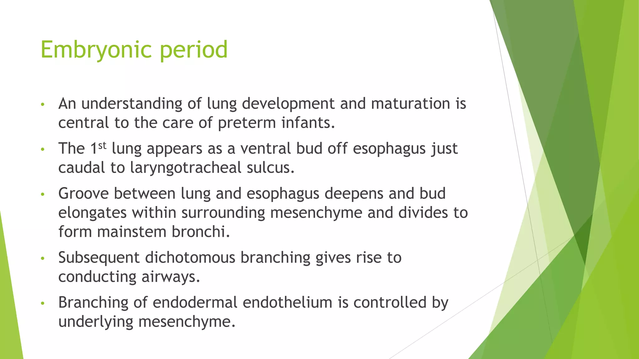 development of lung, congenital malformations of lung | PPTX