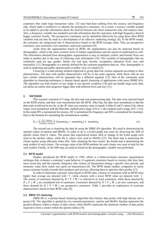 Customer segmentation with RFM models and demographic variable using DBSCAN algorithm | PDF