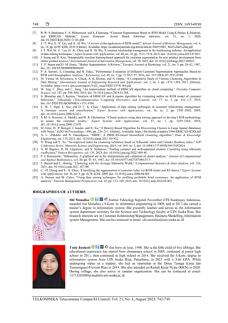 Customer segmentation with RFM models and demographic variable using DBSCAN algorithm | PDF