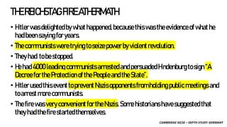 05. DEPTH STUDY GERMANY: NAZI REGIME - HITLER CONSOLIDATING POWER 1933 ...