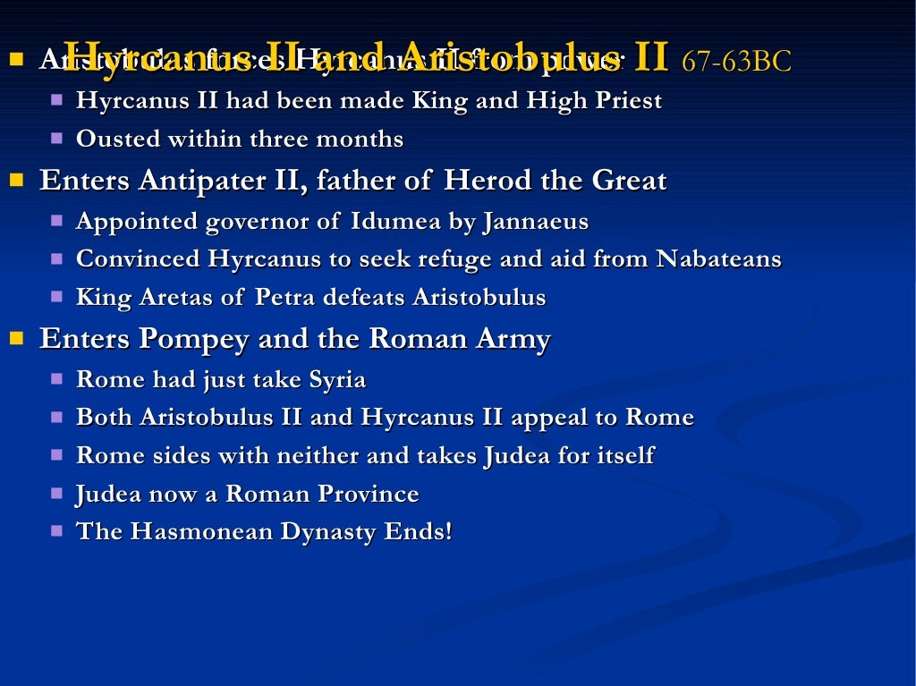 05 24 2009 The Hasmonean Dynasty
